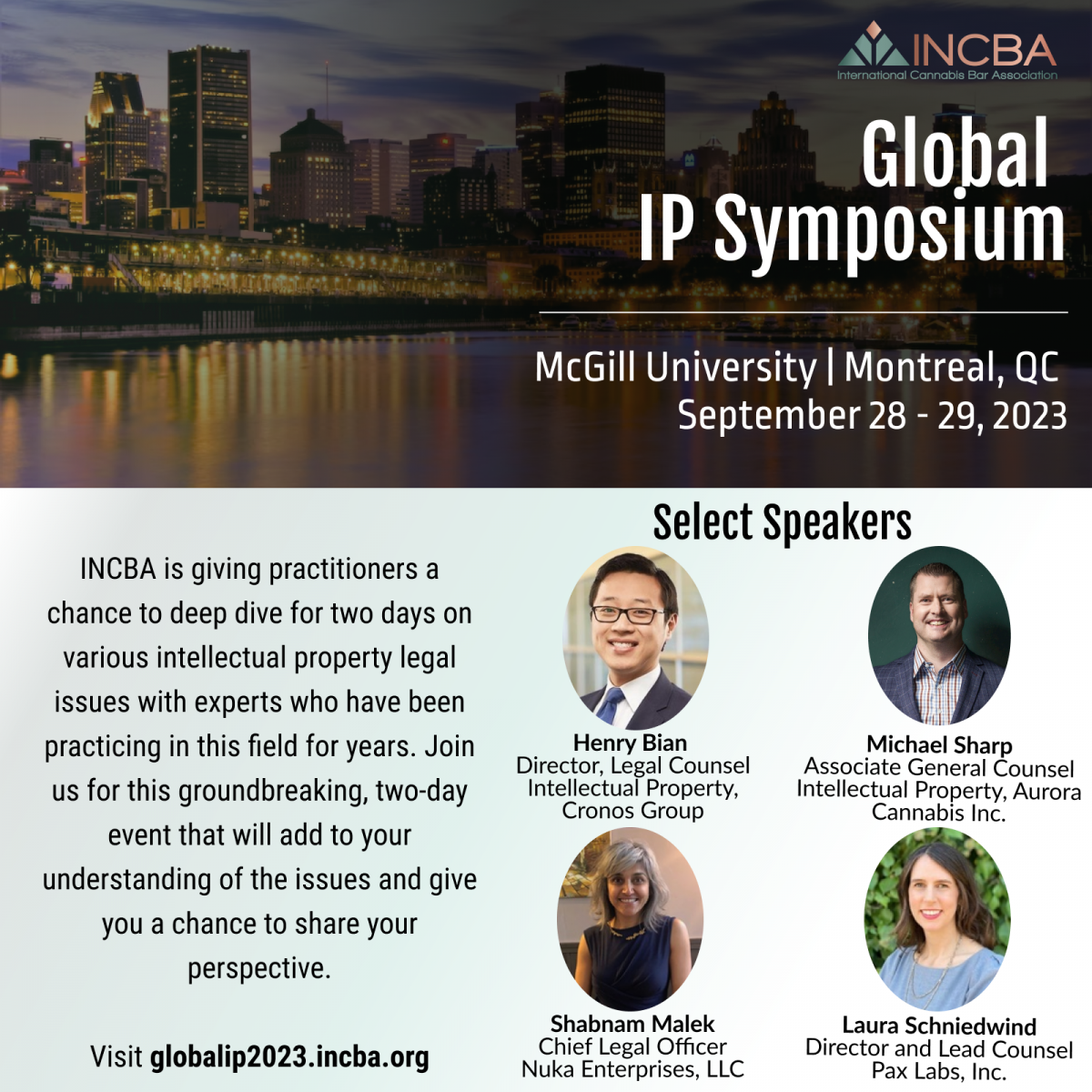 [Hybrid Event] Global Cannabis Intellectual Property Symposium 2023 - September 28th - 29th ...